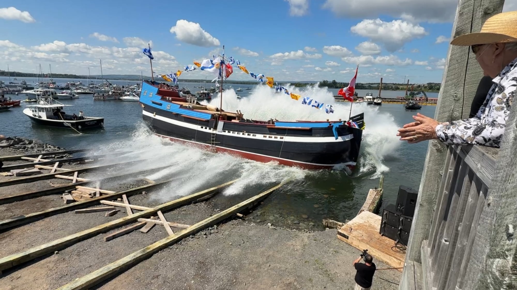 Ship Hector replica launches in Pictou, N.S. – CTVNews