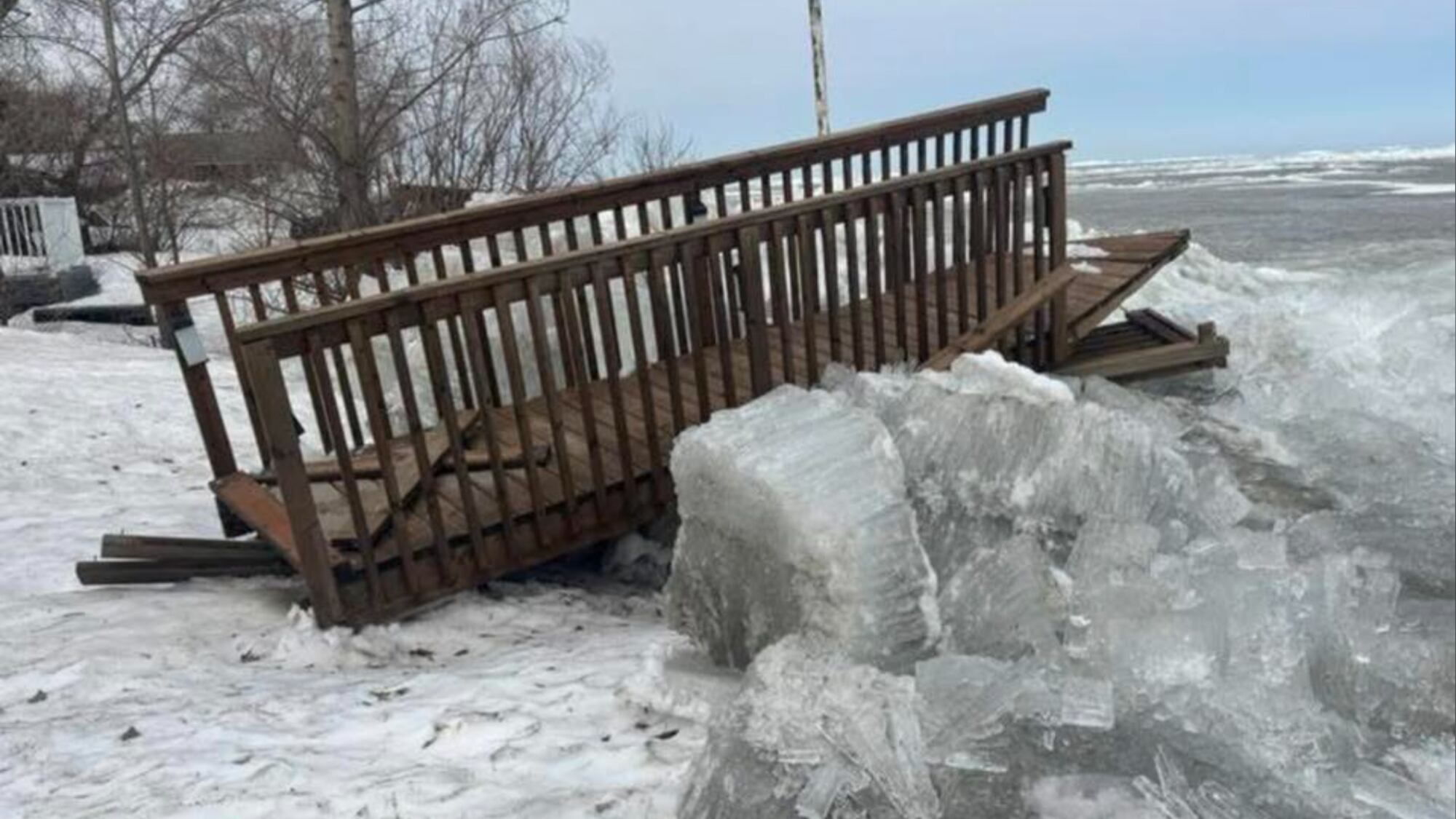 Ice damage along Delta Beach – CTVNews