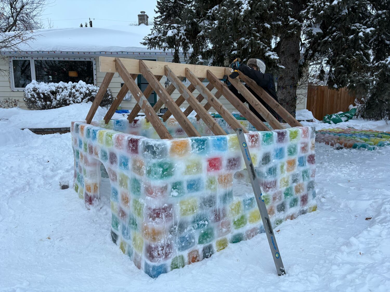 Local family builds rainbow ice cabin for charity – CTVNews