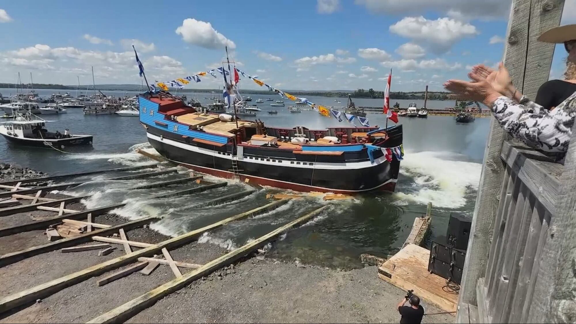 Ship Hector replica launches in Pictou, N.S. – CTVNews