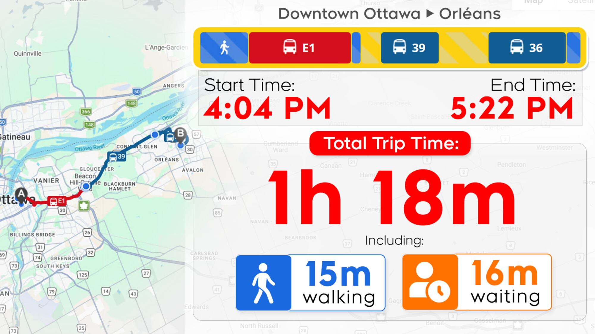 Some of Ottawa's worst commutes on public transit – CTVNews
