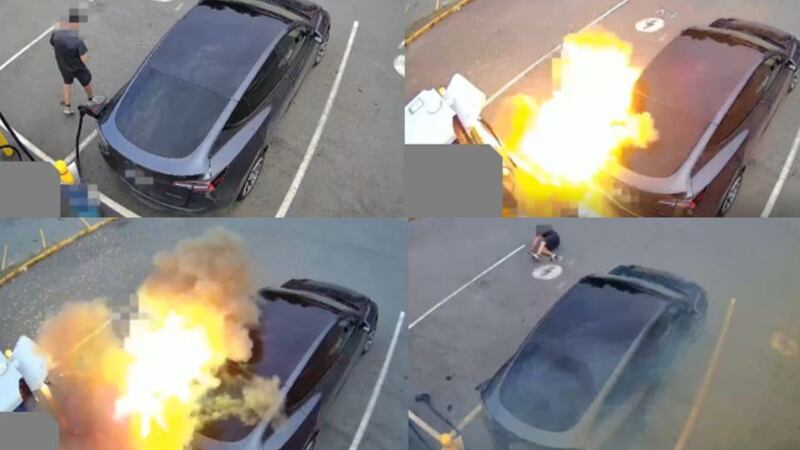 Video shows fire that damaged Tesla at B.C. charging station | GM ...