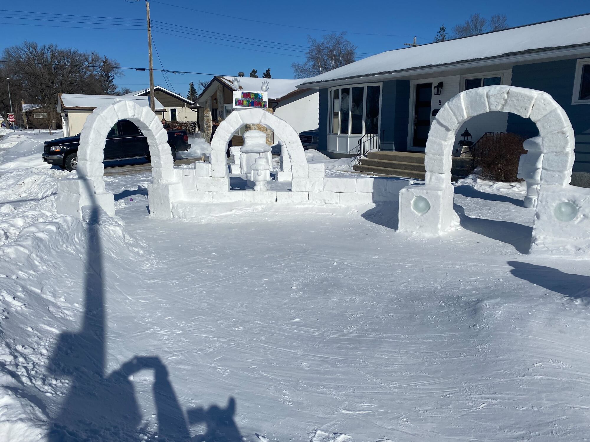 Snow sculptures on Winnipeg lawn – CTVNews