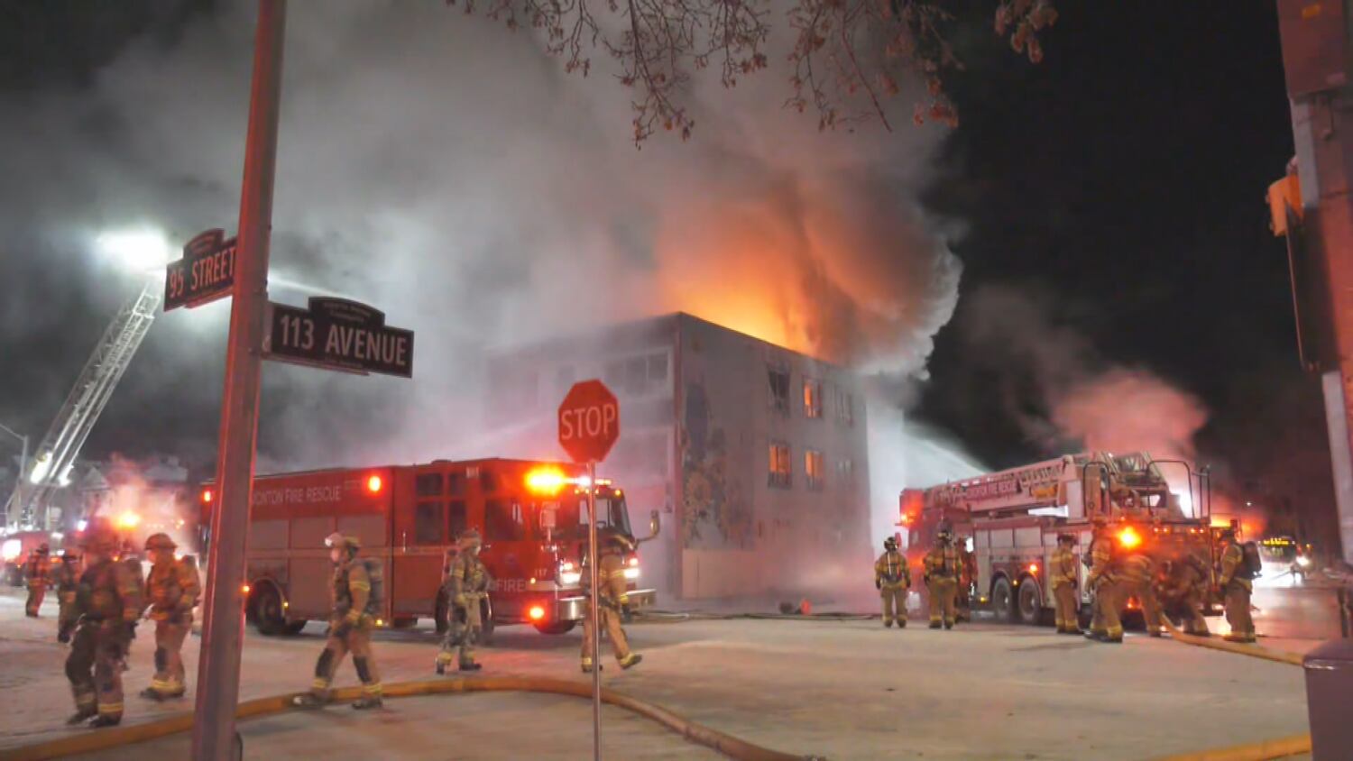 11303 95 St. fire on Dec. 12, 2025 – CTVNews