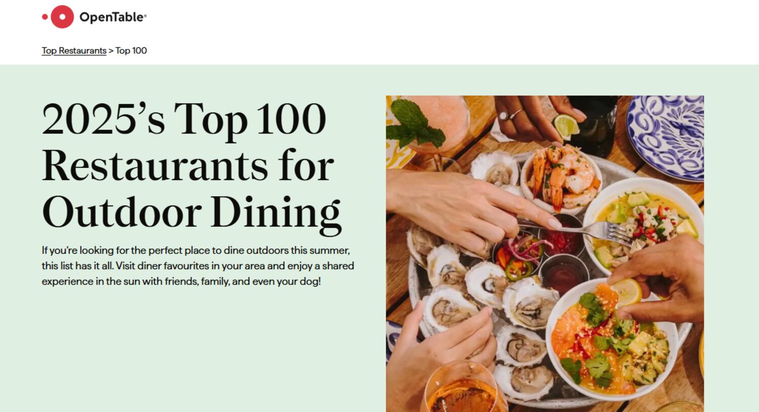New list reveals top 100 restaurants for outdoor dining – CTVNews