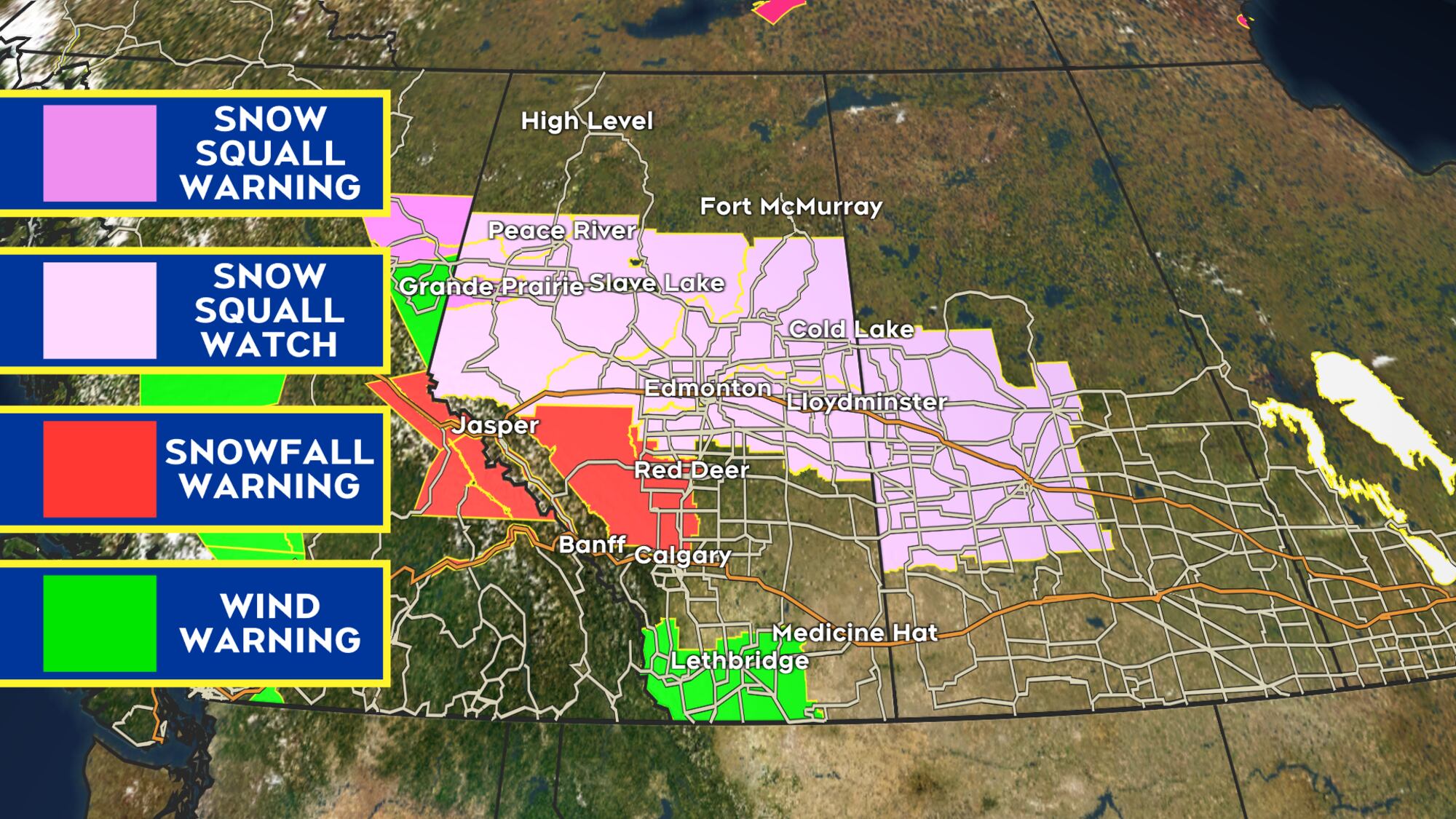 Winter storm warnings for Alberta on Feb. 26, 2026 – CTVNews