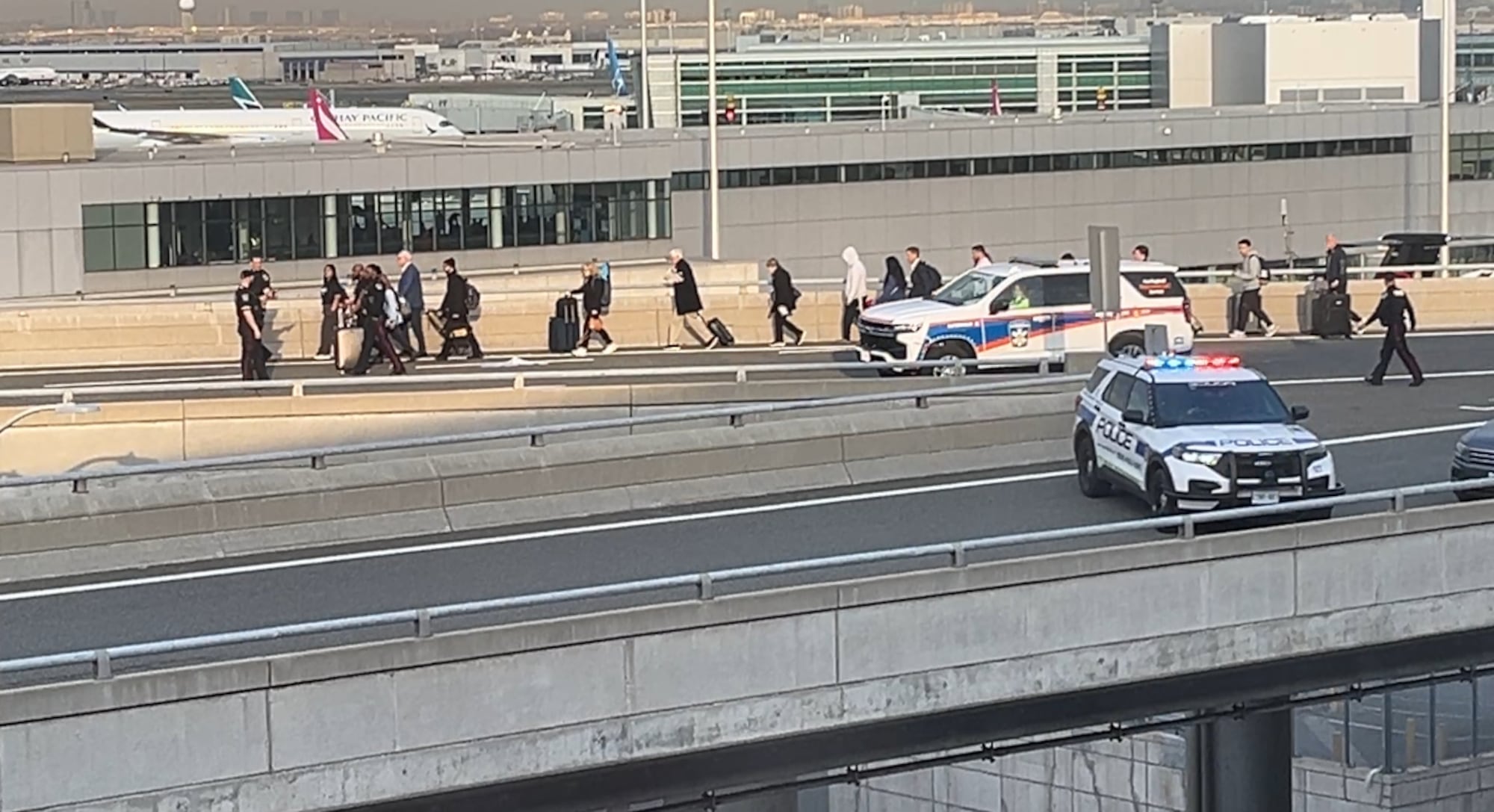 Chaos erupts following police-involved shooting at Toronto’s Pearson ...